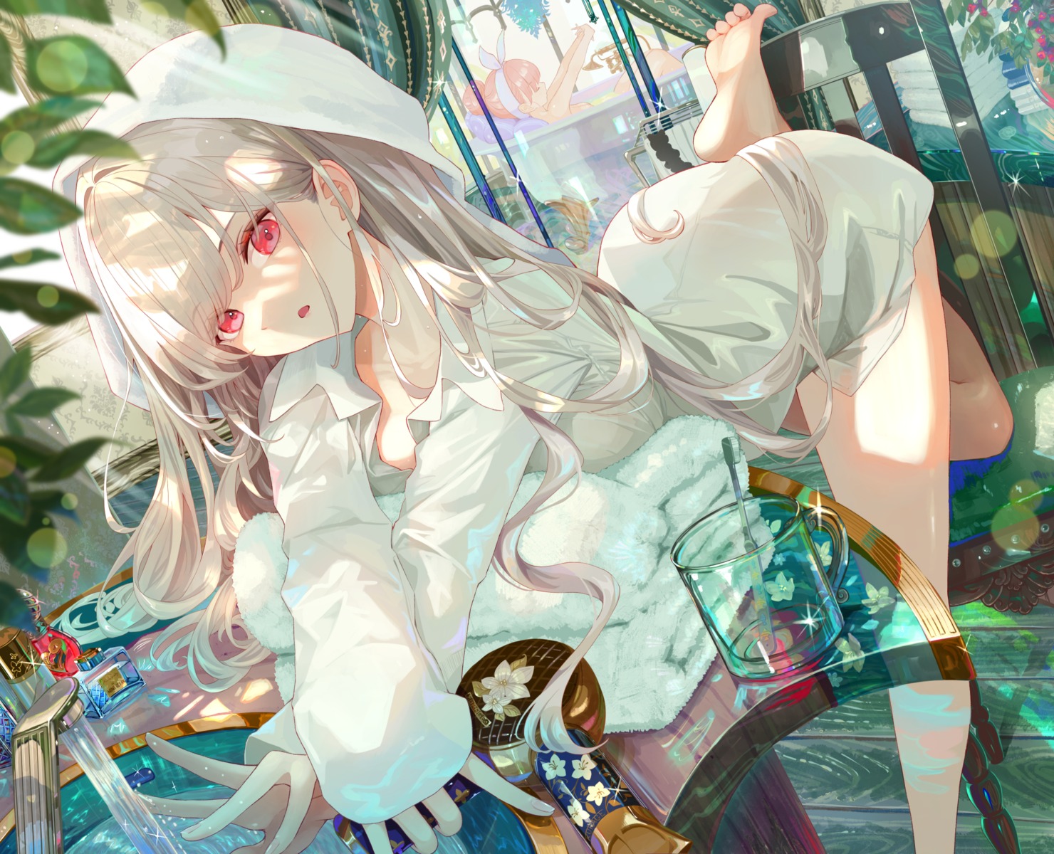 ito lab bathing dress shirt see through topless towel wet | #1232192 | yande.re